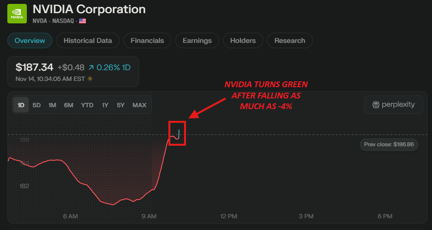 NVDA Stock Rebounds After Sharp Early Drop