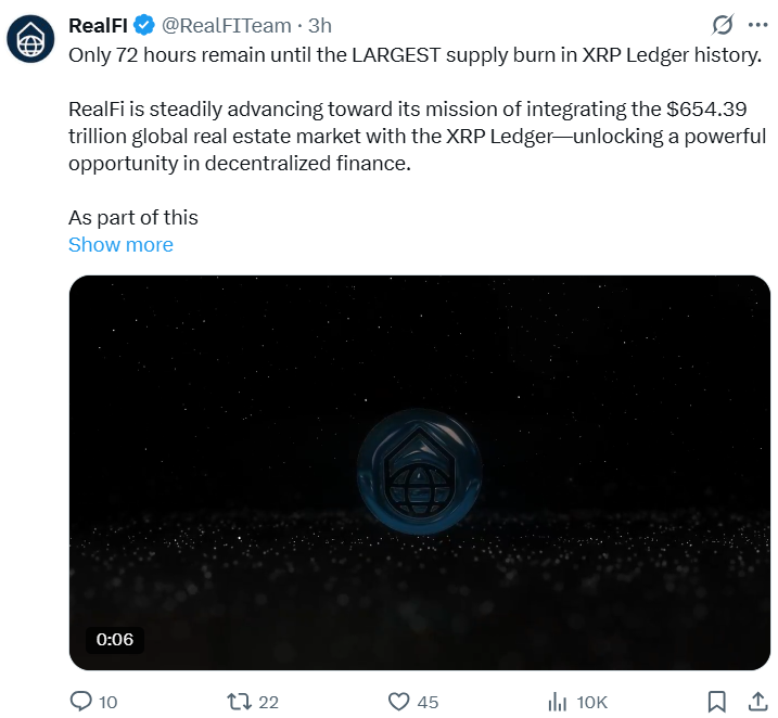 80% Token Burn Incoming — What It Means for REAL and XRP